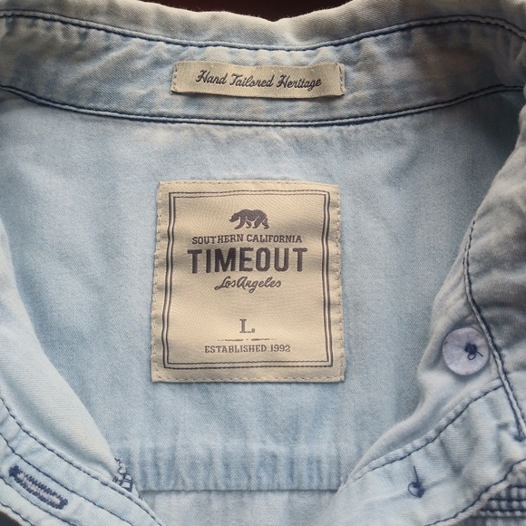 Timeout | Tops | Timeout Denim Shirt Front Pockets L | Poshmark